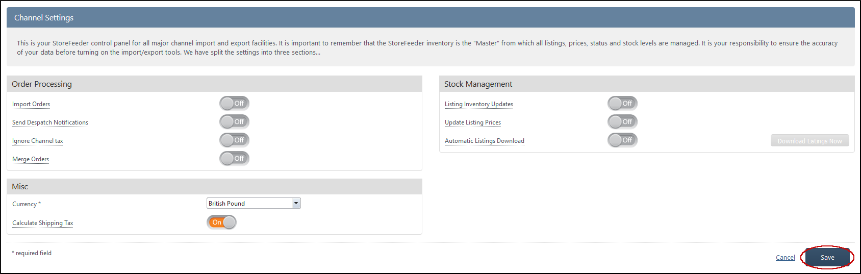 How to turn on stock management – StoreFeeder