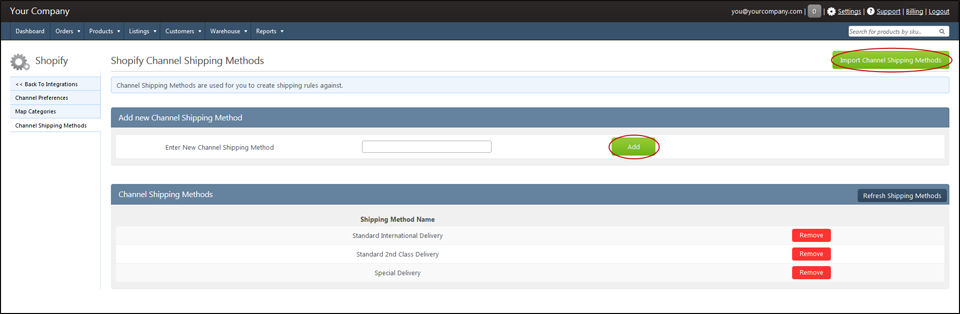 Webstore Channel Shipping Methods – StoreFeeder